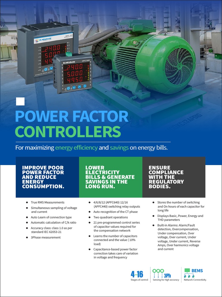 elmeasure_power_factor_controllers_catalog_8213d81793 | PDF | Capacitor | Relay