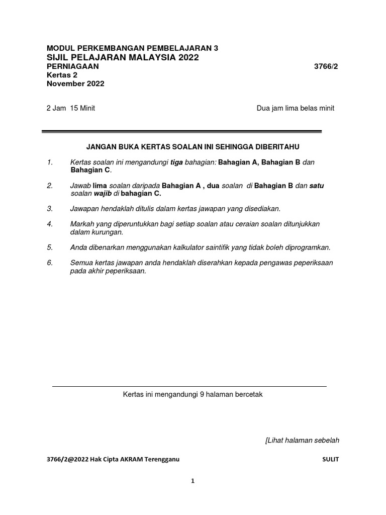Soalan K2 | PDF