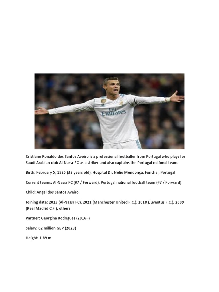 Cristiano Ronaldo: Career Overview | PDF | Association Football ...