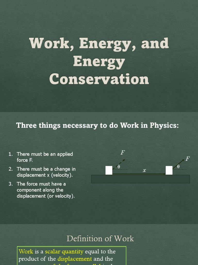 Work Energy and Energy Conservation | PDF