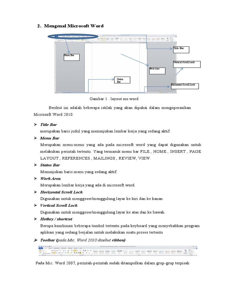 Istilah Penting Microsoft Word 2010 | PDF