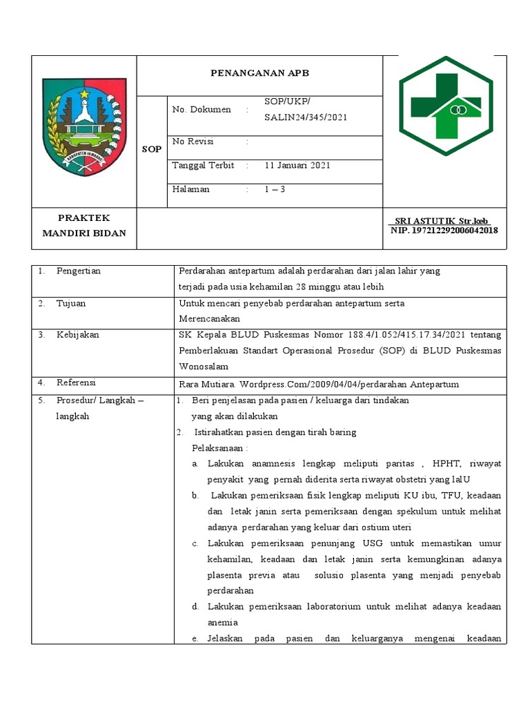 Sop 08 Apb Poned | PDF
