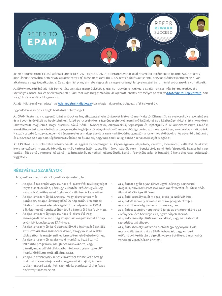 Refer To EPAM Europe | PDF