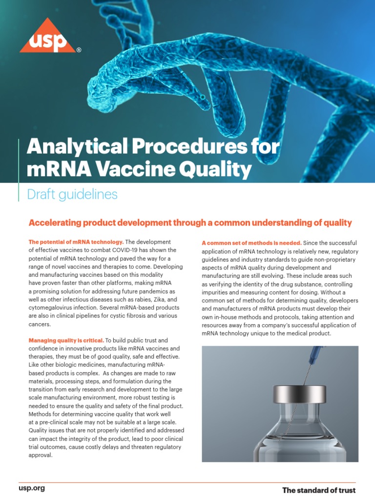 Guideline Analytical Procedure for MRNA Vaccine Quality | PDF