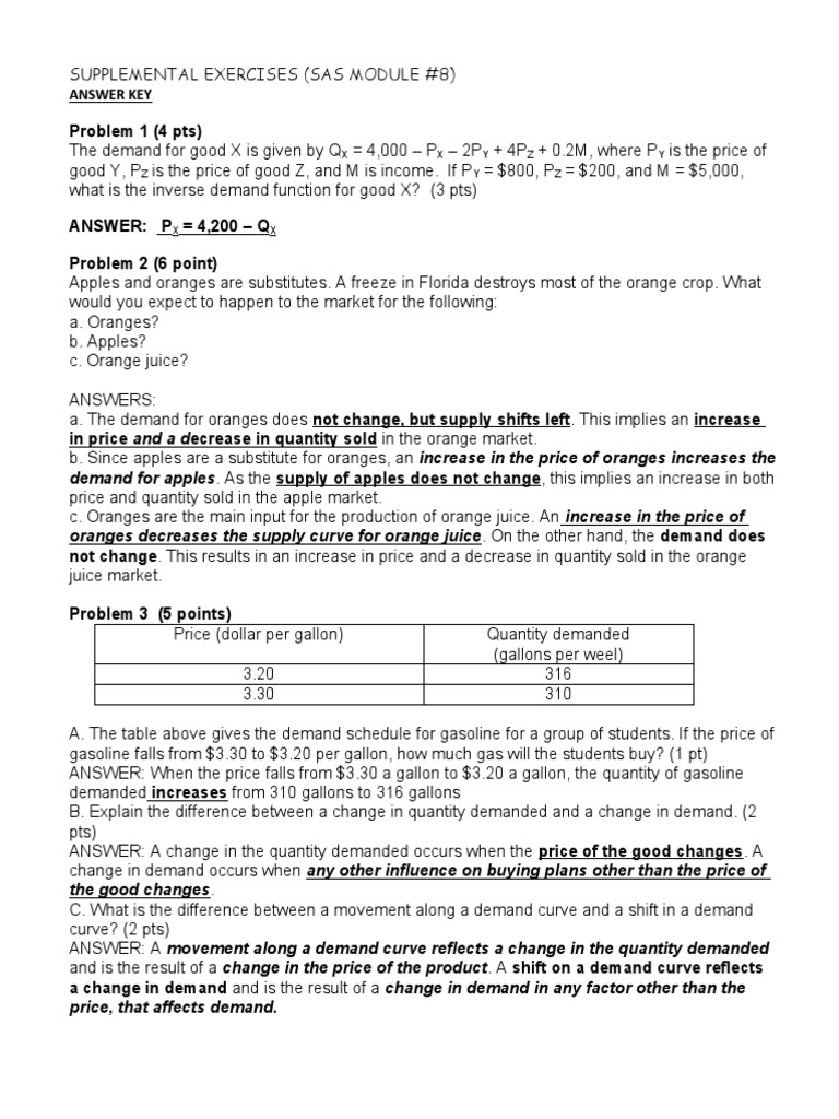 Supplemental Exercises SAS Module 8 With ANSWERS | PDF
