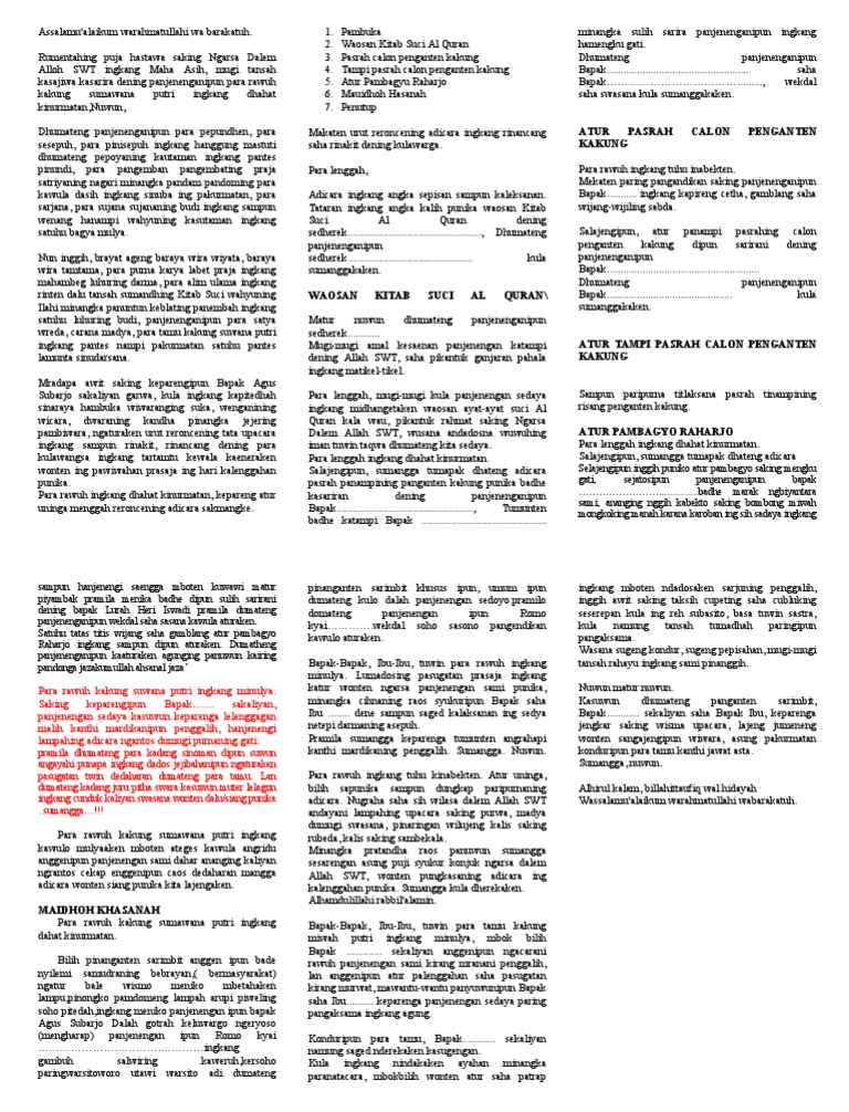 Teks MC Manten | PDF