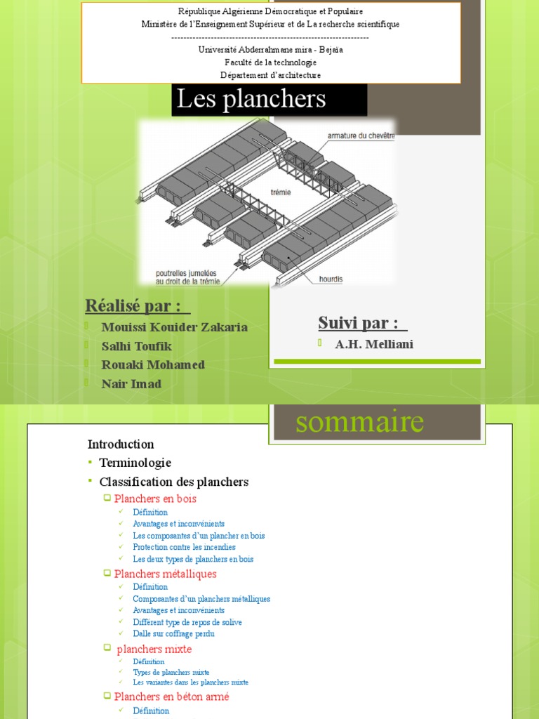 Les Planchers | PDF | Bois (matériau de construction) | Béton