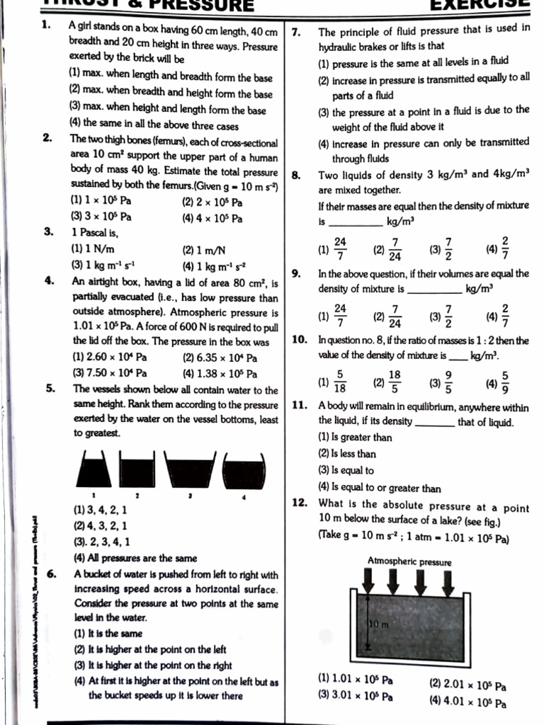 Fluid and Pressure | PDF | Pressure | Buoyancy