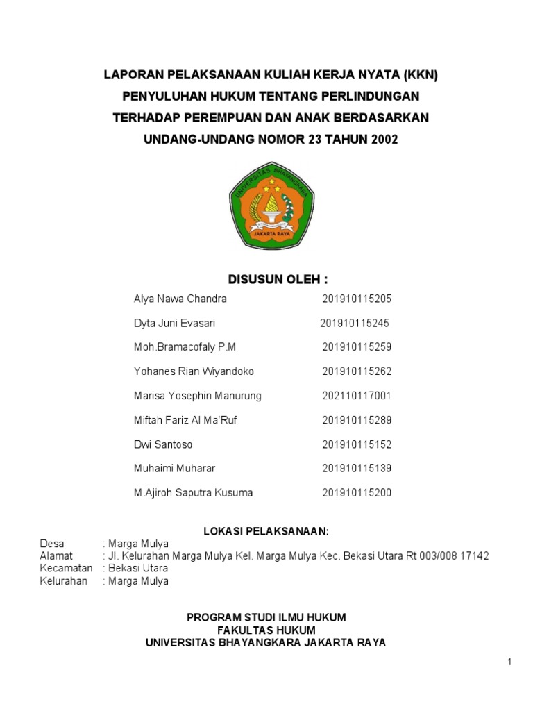 Laporan KKN Fix-Kel 7 Sudah Ada Nilai DPL | PDF