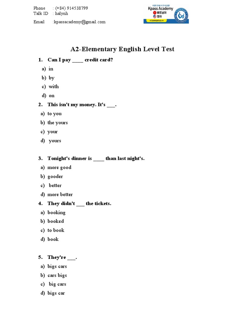 Test A2 Pdf
