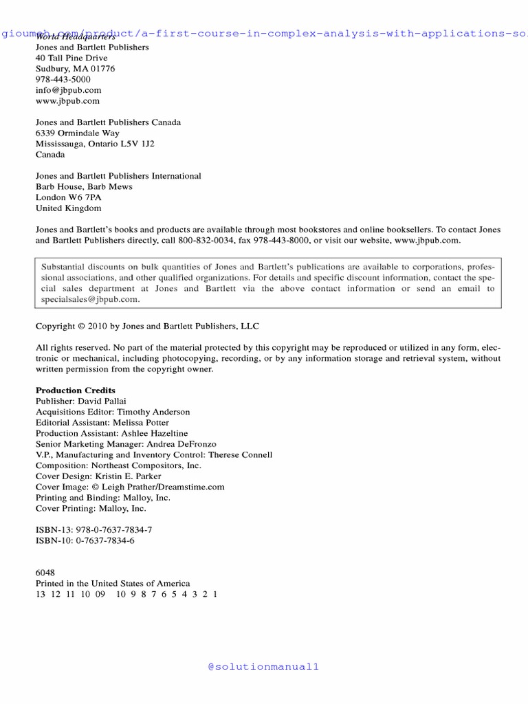 Sample A First Course in Complex Analysis With Applications Nodrm 2 | PDF | Technology & Engineering