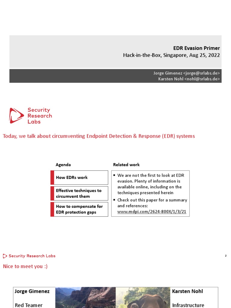 EDR EVASION Unhook Syscalls Indirect Syacalls 1682700077 | PDF | Malware | Antivirus Software