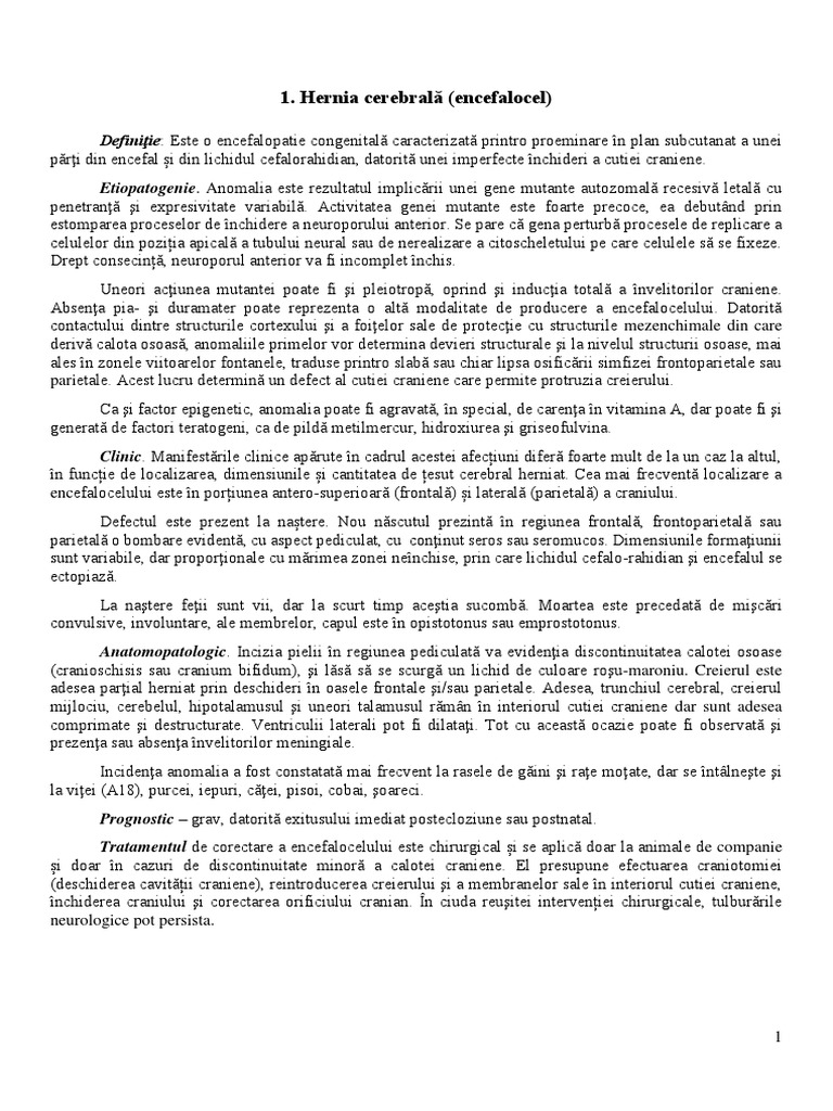 Subiecte Eredopatologie | PDF