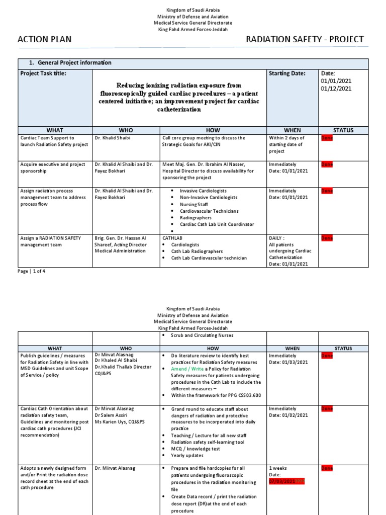 Action Plan Radiation 02.08.2021 | PDF
