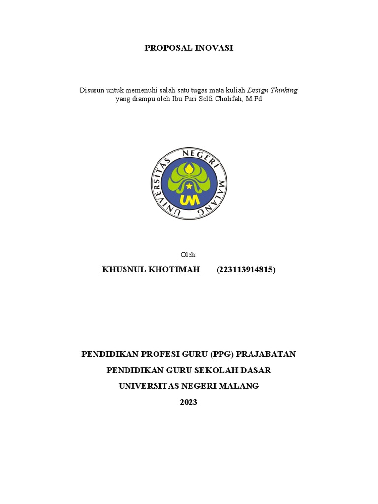 Proposal Inovasi | PDF