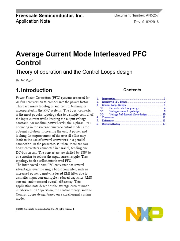 Average Current Control Interleaved Boost PFC | PDF