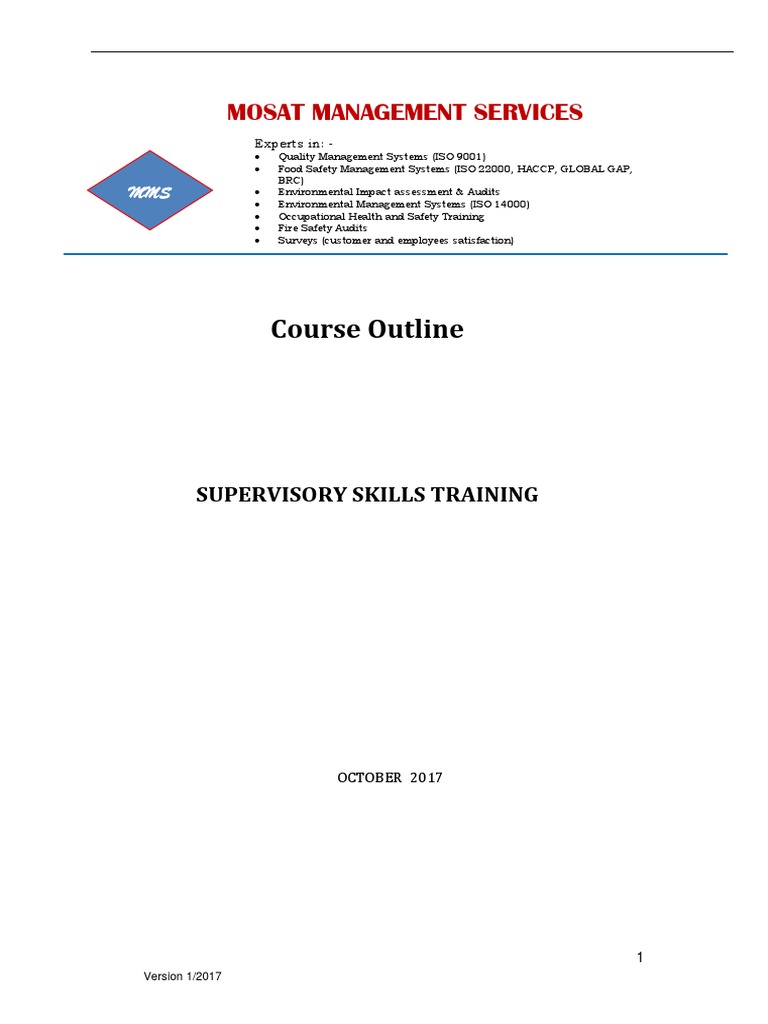 Supervisory Skills Training Module | PDF | Leadership | Performance Appraisal