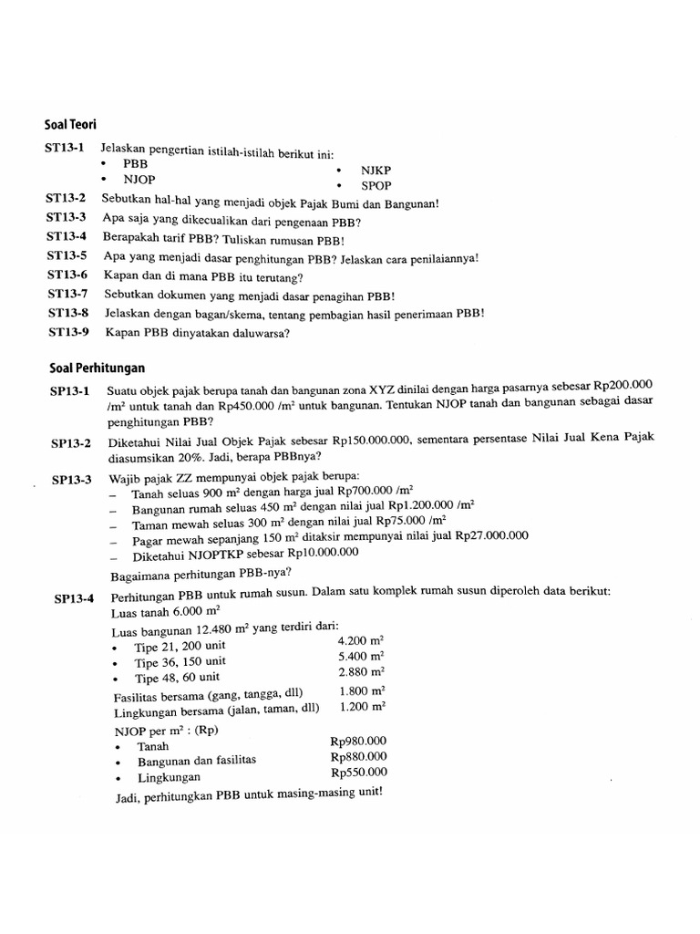 Tugas Perpajakan - PBB | PDF