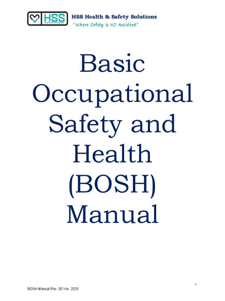 BOSH Manual: Occupational Safety Guide | PDF | Occupational Safety And ...