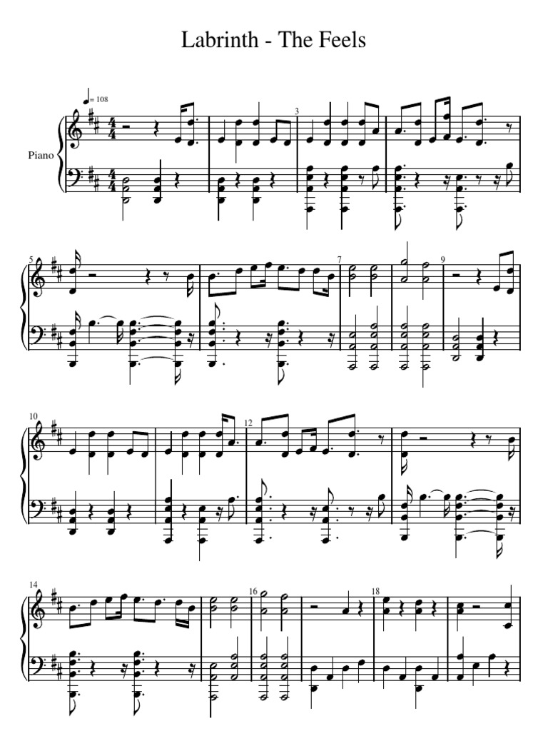 Labrinth - The Feels | PDF