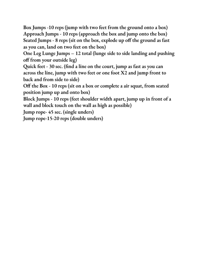 Jump Exercises | PDF