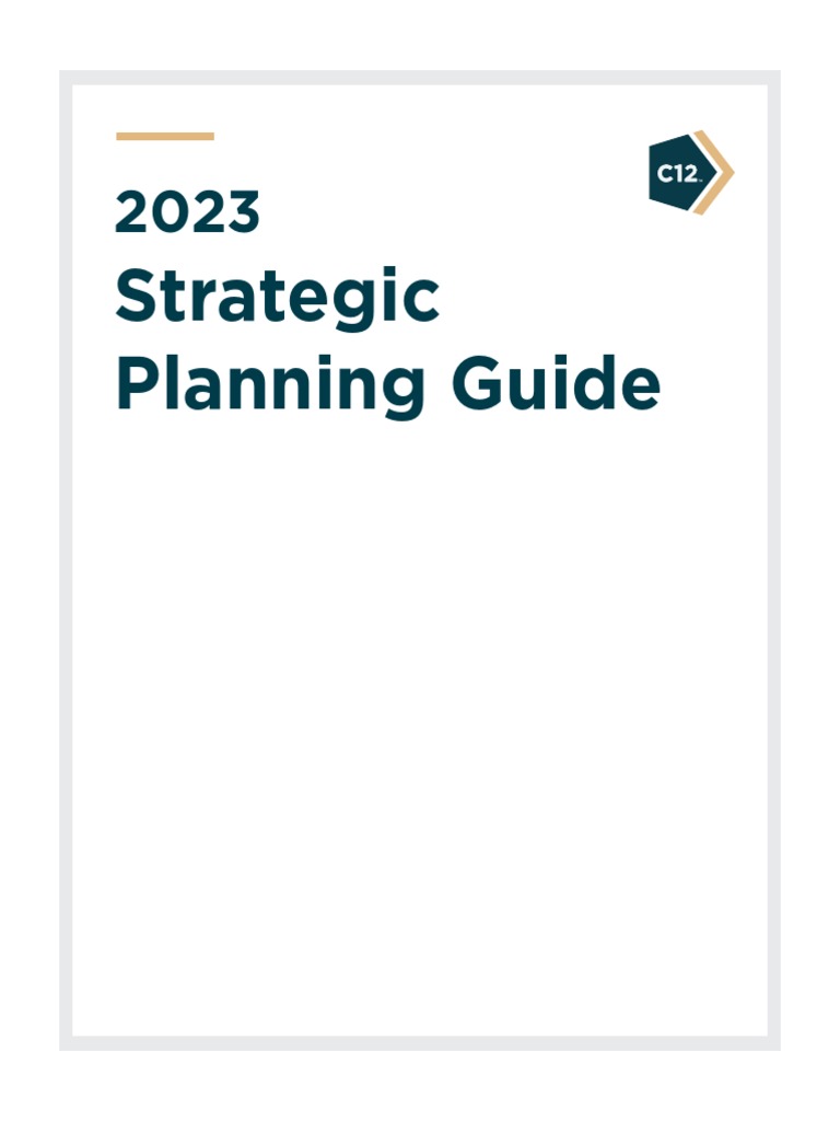 2023 Strategic Planning Guide Fillable | PDF | Finance & Money Management