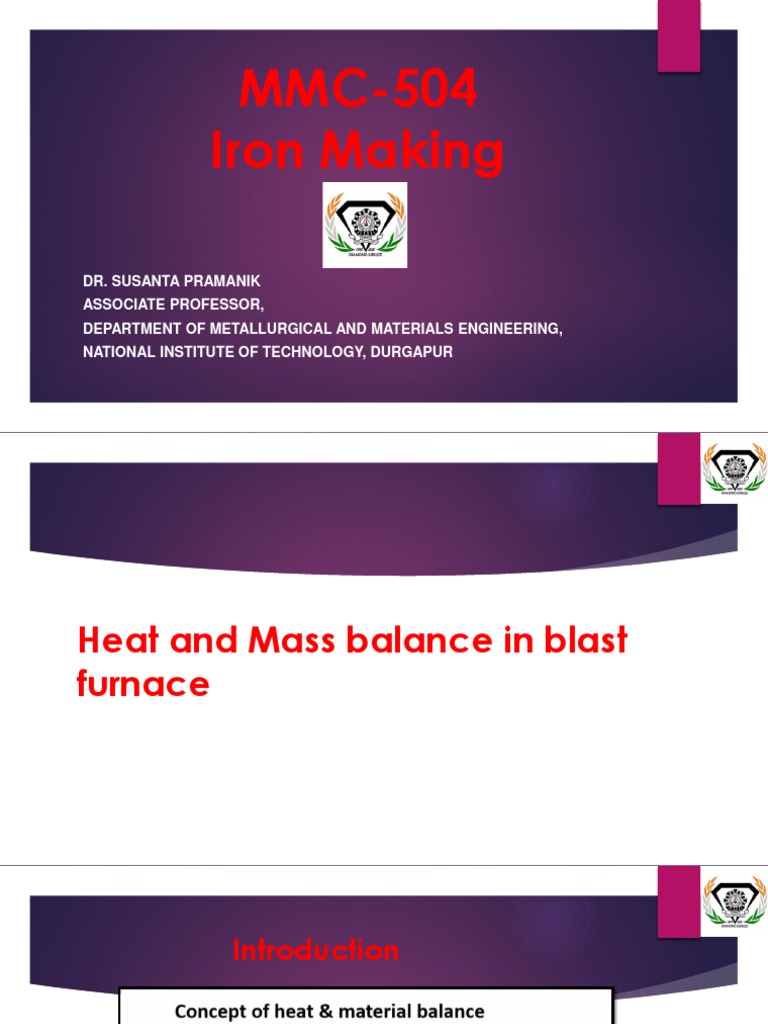 2. Heat and Mass balance in blast furnace | PDF