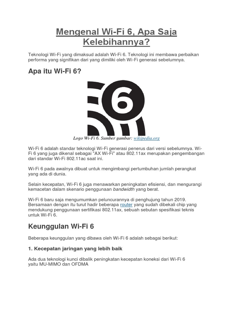 Mengenal Wifi 6 | PDF