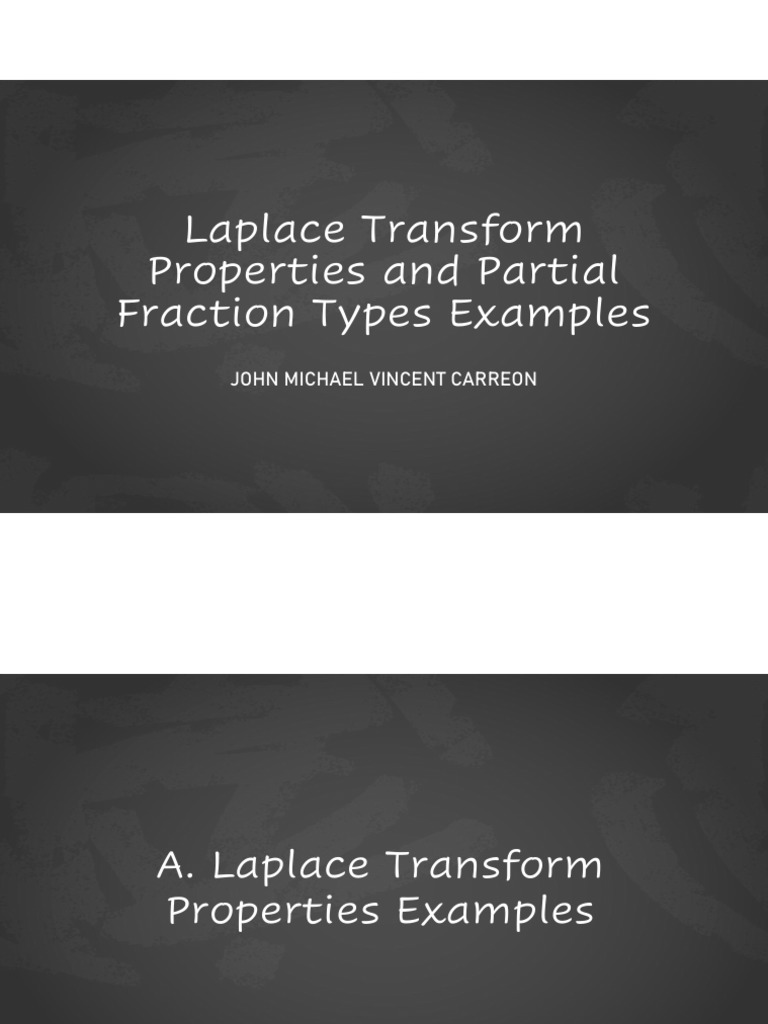 Laplace Transform Properties and Partial Fractions Types Examples | PDF ... Laplace Transform Properties and Partial Fractions Types Examples | PDF ...
