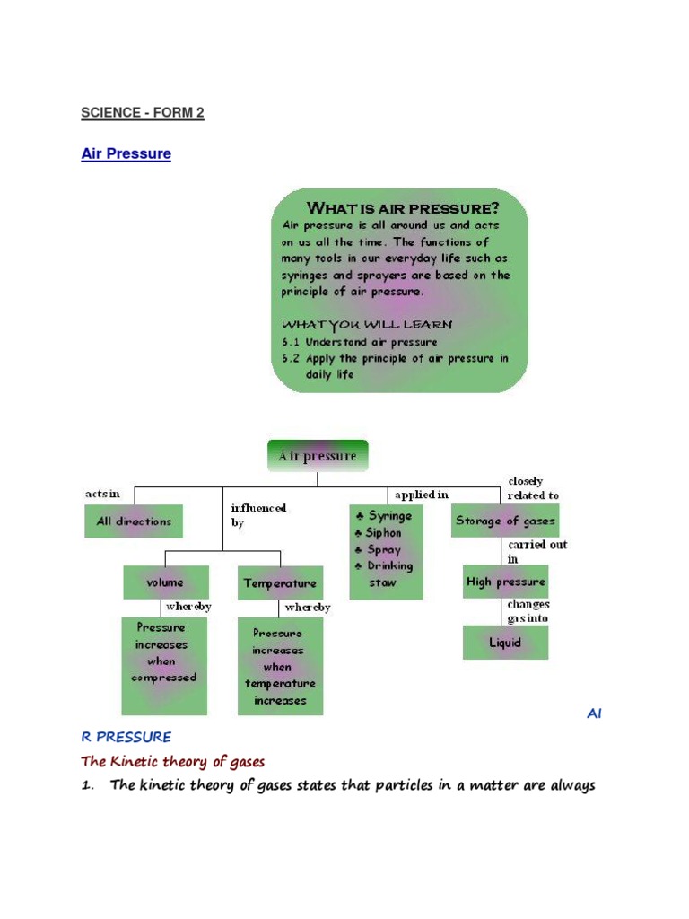 Understanding Air Pressure in Science | PDF | Science & Mathematics