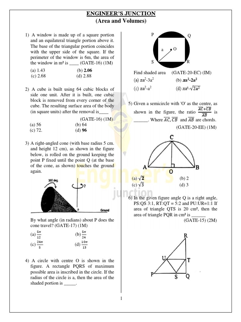 Area Volume | PDF | Area | Triangle