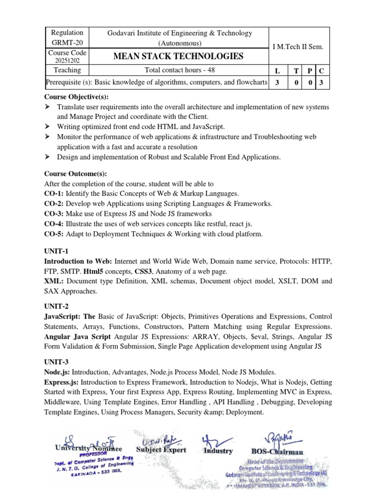 1.2.2. MEAN Stack Technologies | PDF 1.2.2. MEAN Stack Technologies | PDF