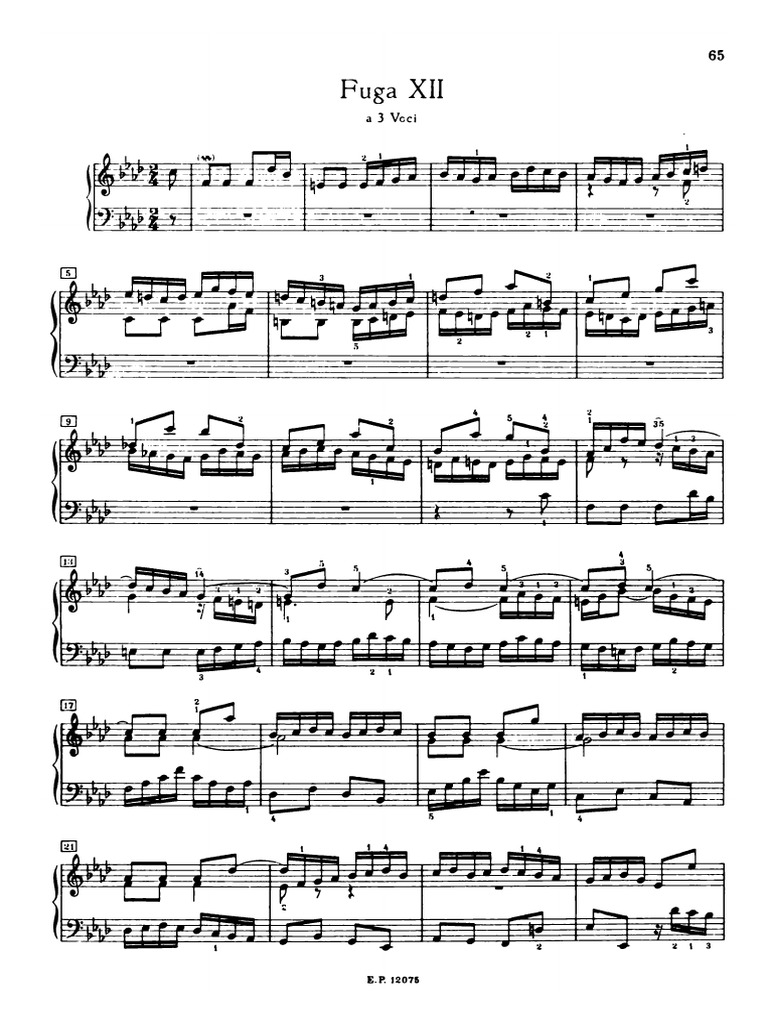 Bach fuga f moll | PDF