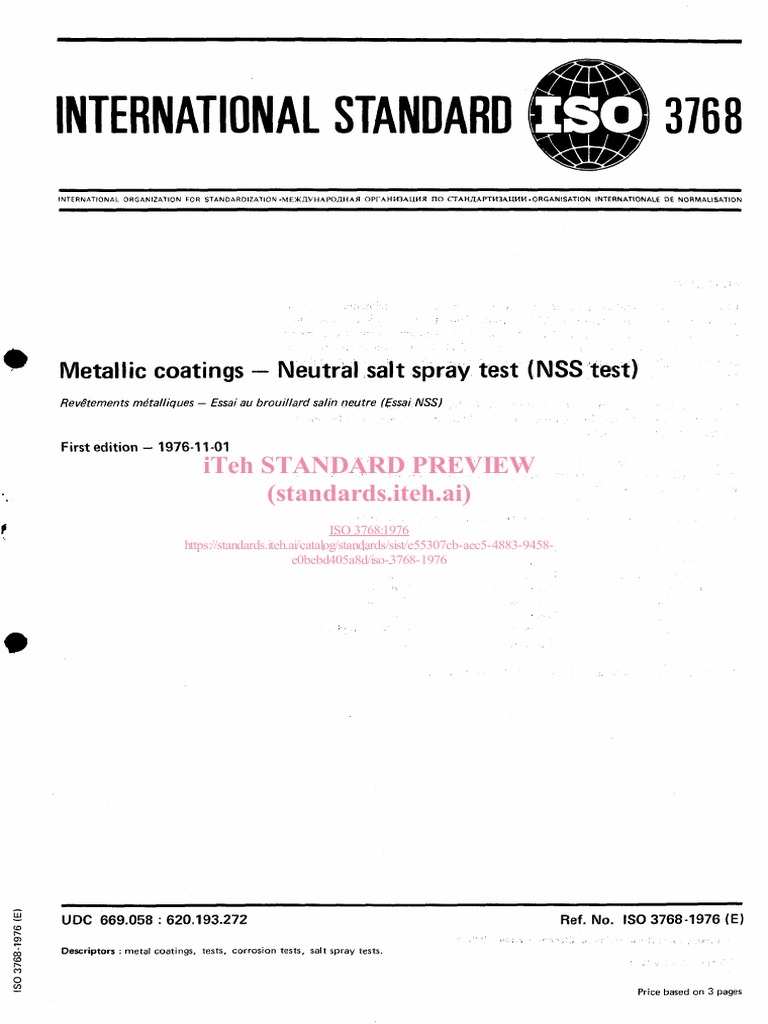 Iso 3768 1976 | PDF