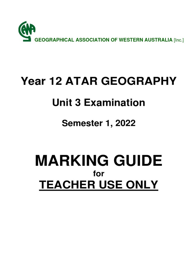 GAWA Year 12 Sem 1 2022 - Exam Marking Guide For Teachers Only | PDF ...