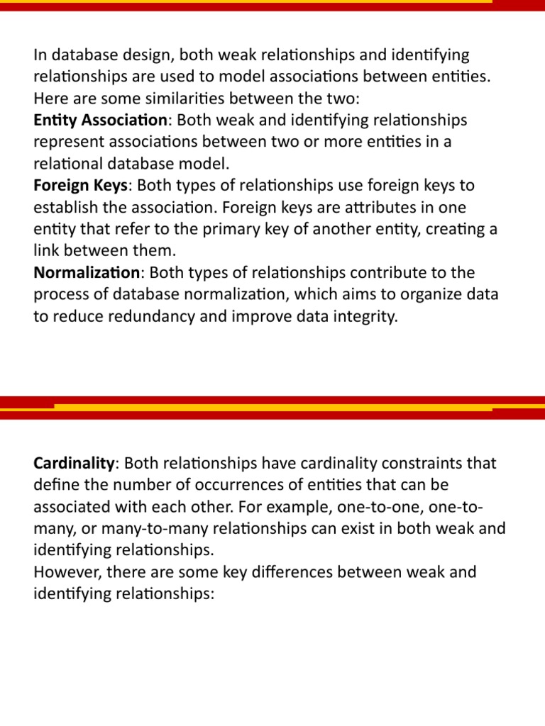 Identifying Relationship and Weak Relationship | PDF | Computer Data ...