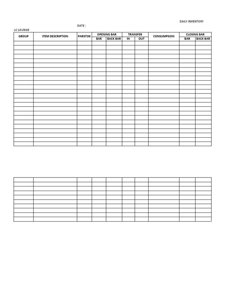 LC Inventory Sheet | PDF