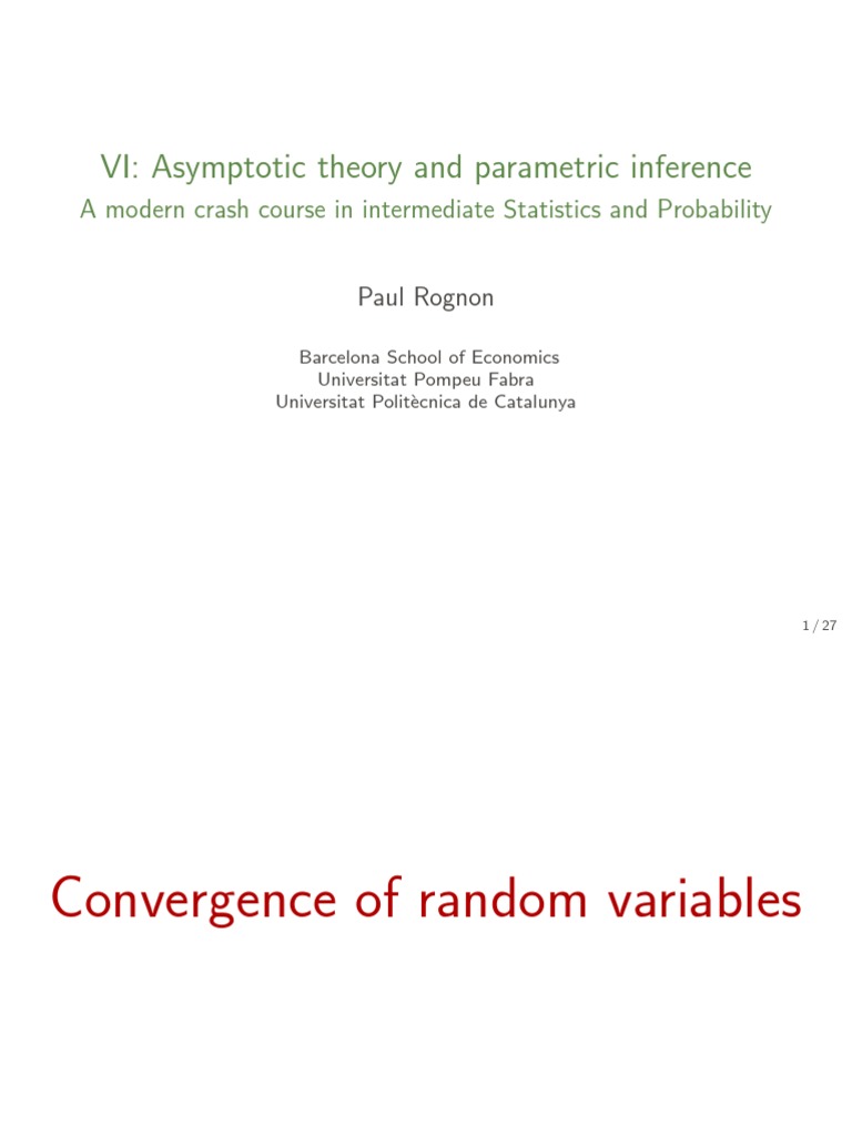 Asymptotic Theory and Parametric Inference | PDF | Logistic Regression | Mean Squared Error