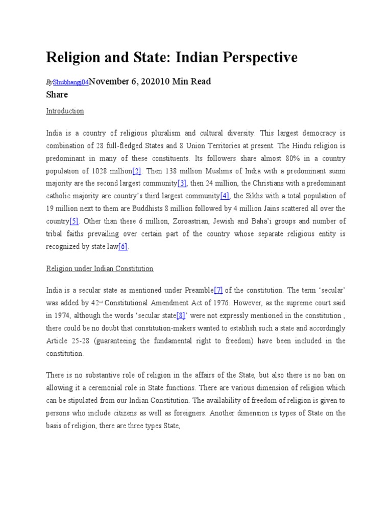 Secularism and Religion in India | PDF