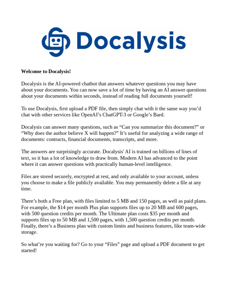 Welcome To Docalysis | PDF | Art