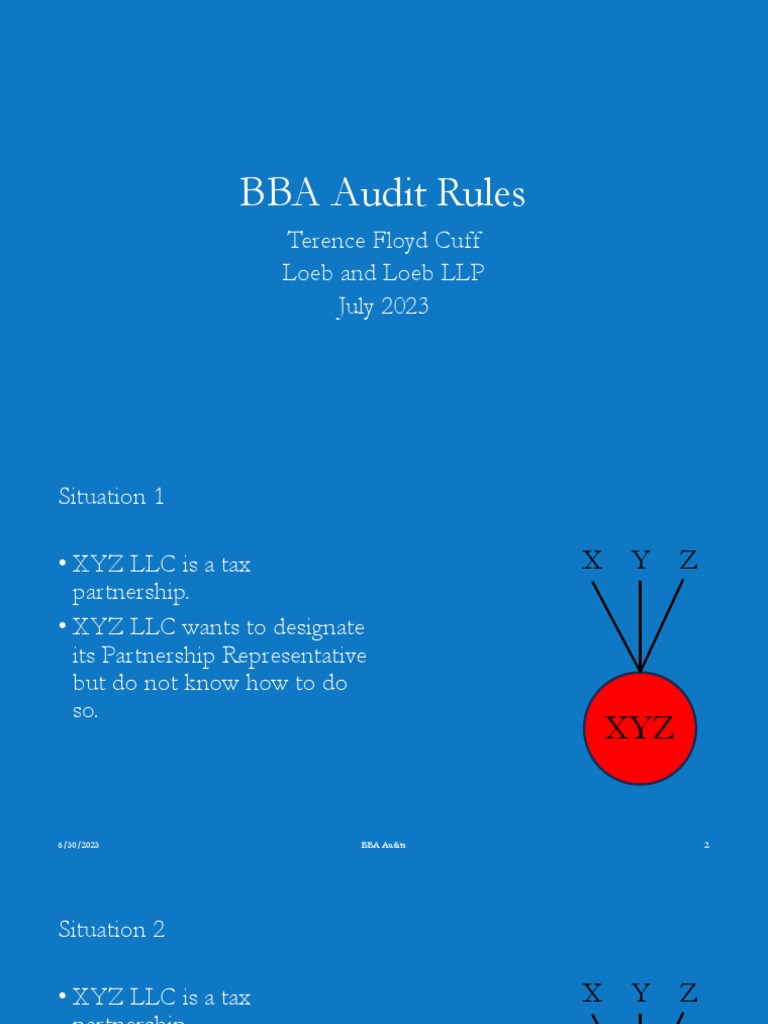 BBA Audit Rules - Short Form Slide Deck.7.4.2023 | PDF