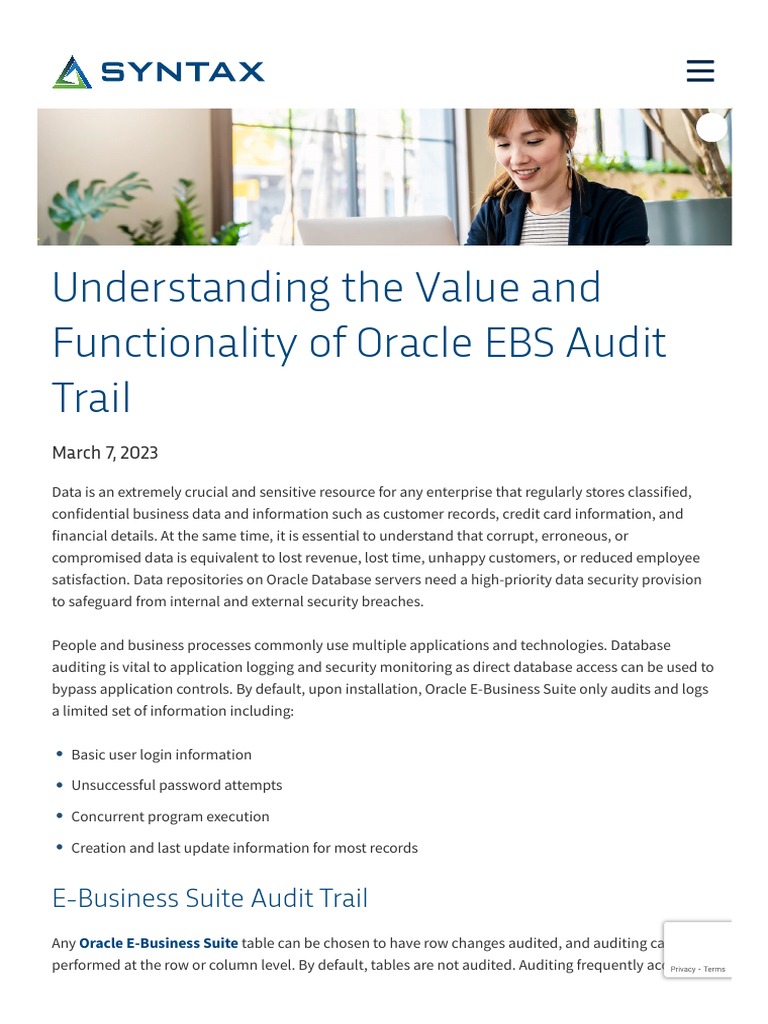 Oracle EBS Audit Trail Guide | PDF | Databases | Computing