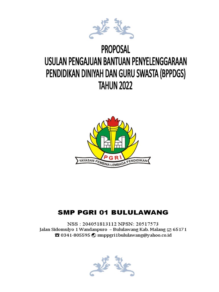 Contoh Proposal BPPDGS Tahap 2 Tahun 2022 | PDF