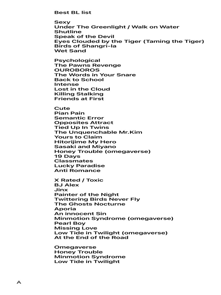 Fil8ekRXOVThPw0EBgdw - My BL List | PDF