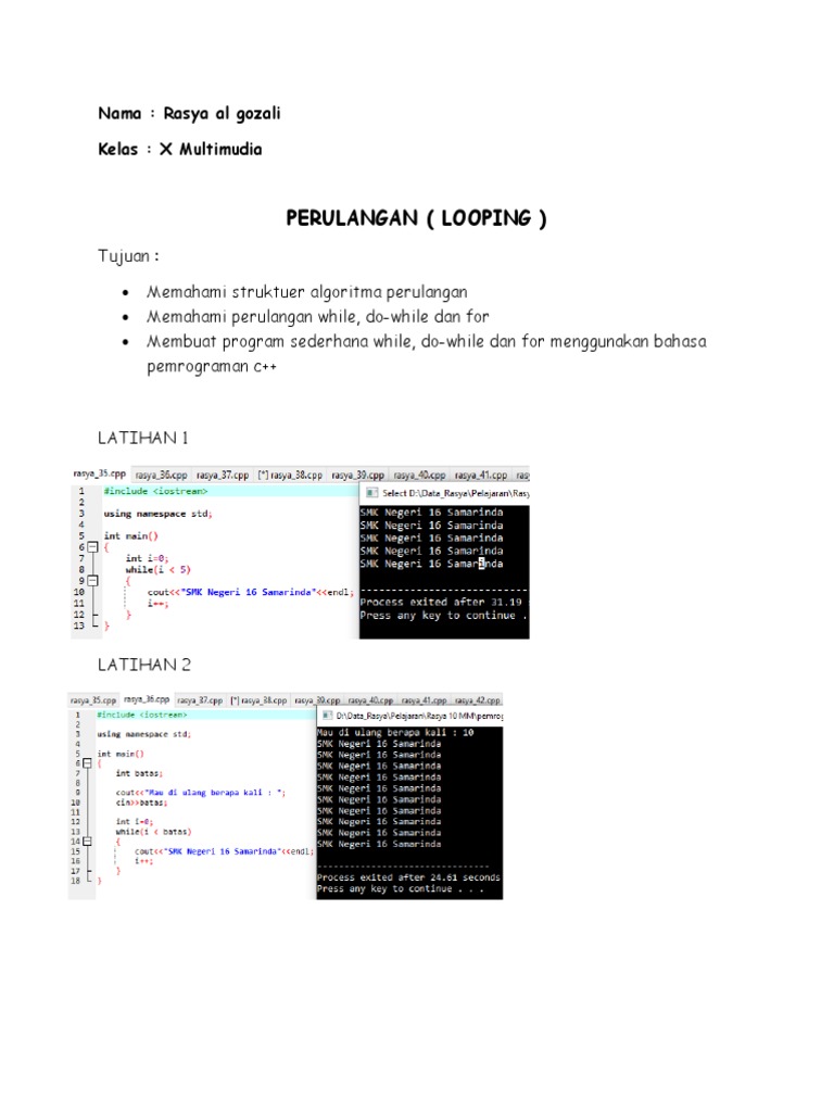 Laporan Pemrograman Dasar 9 | PDF