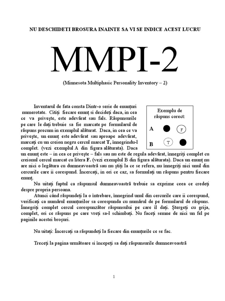 Mmpi 2 | PDF