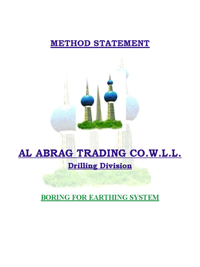 Method of Statement - Earthing With Inwell Machine | PDF | Drilling ...