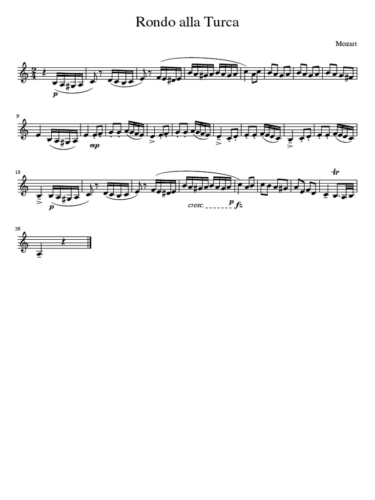 Rondo Alla Turca | PDF