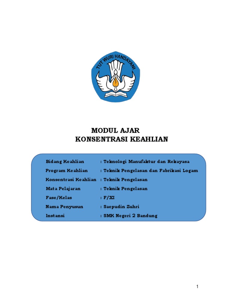 Modul Ajar Teknik Pengelasan - Bahan Logam - Fase F | PDF