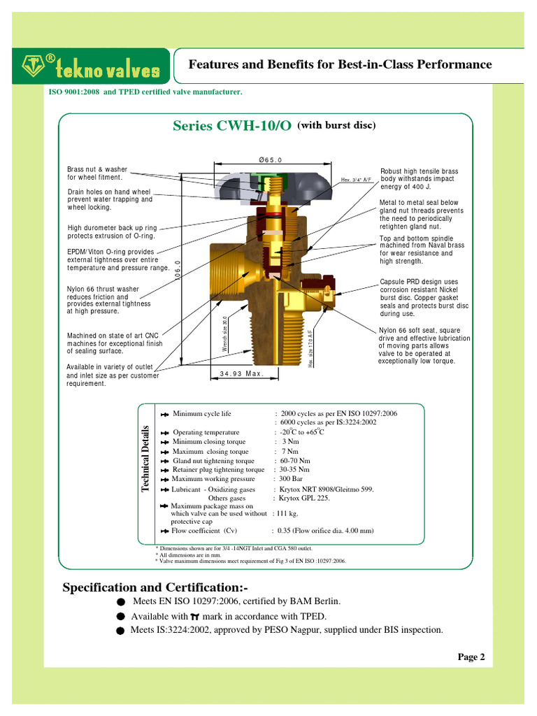 Model CWH-10 | PDF | Valve | Nut (Hardware)